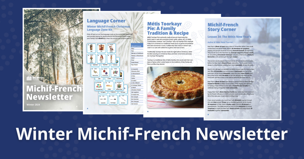 Winter Michif-French Newsletter is Now Available - BC Mé...