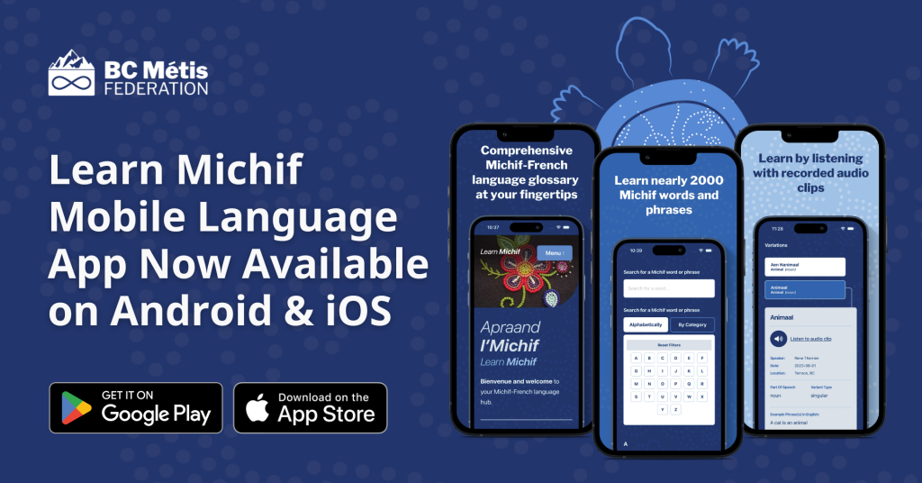 Learn Michif Mobile App Now Available for Android and iOS...